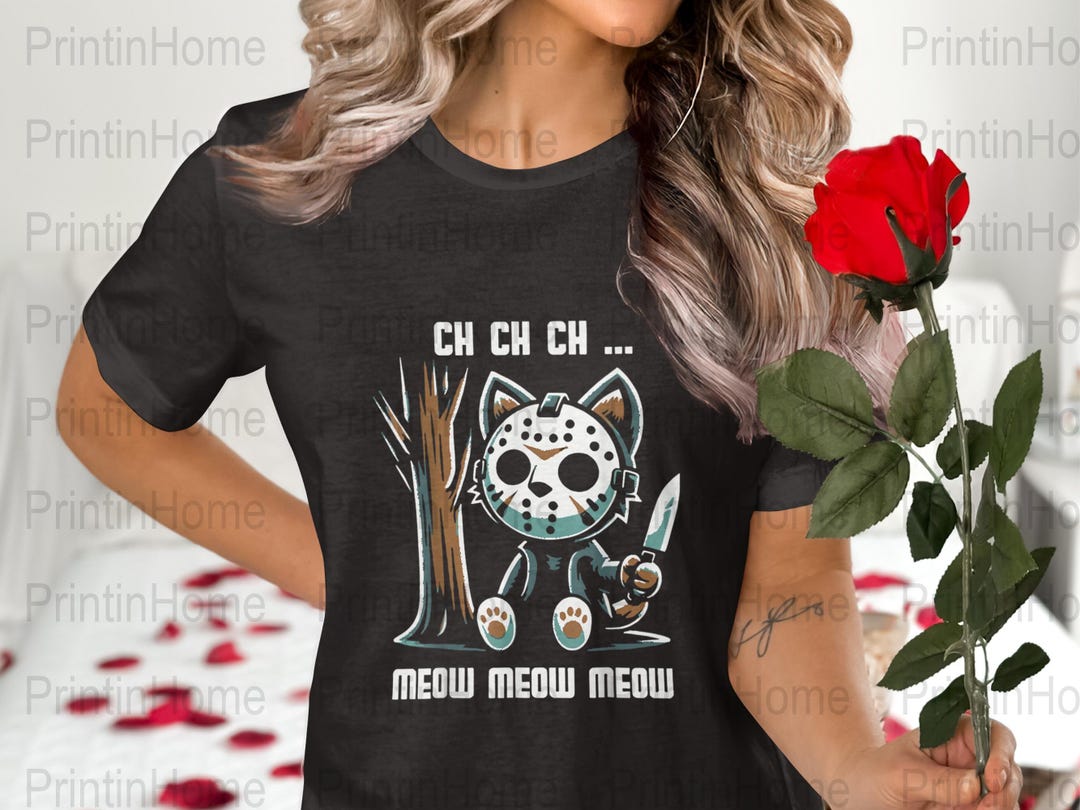 Friday the 13th Cat PNG: Horror Meow, Jason Voorhees Kitty (digital ...