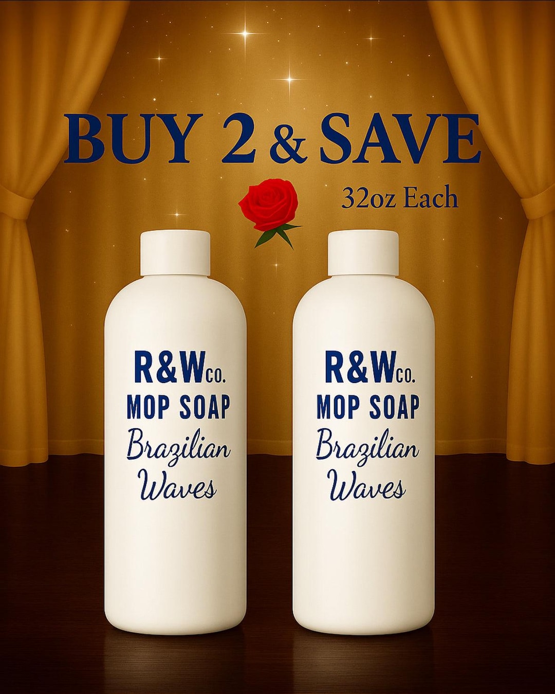 Brazilian Waves Mop Soap 2-pack | 64oz Total | Concentrated Multi ...