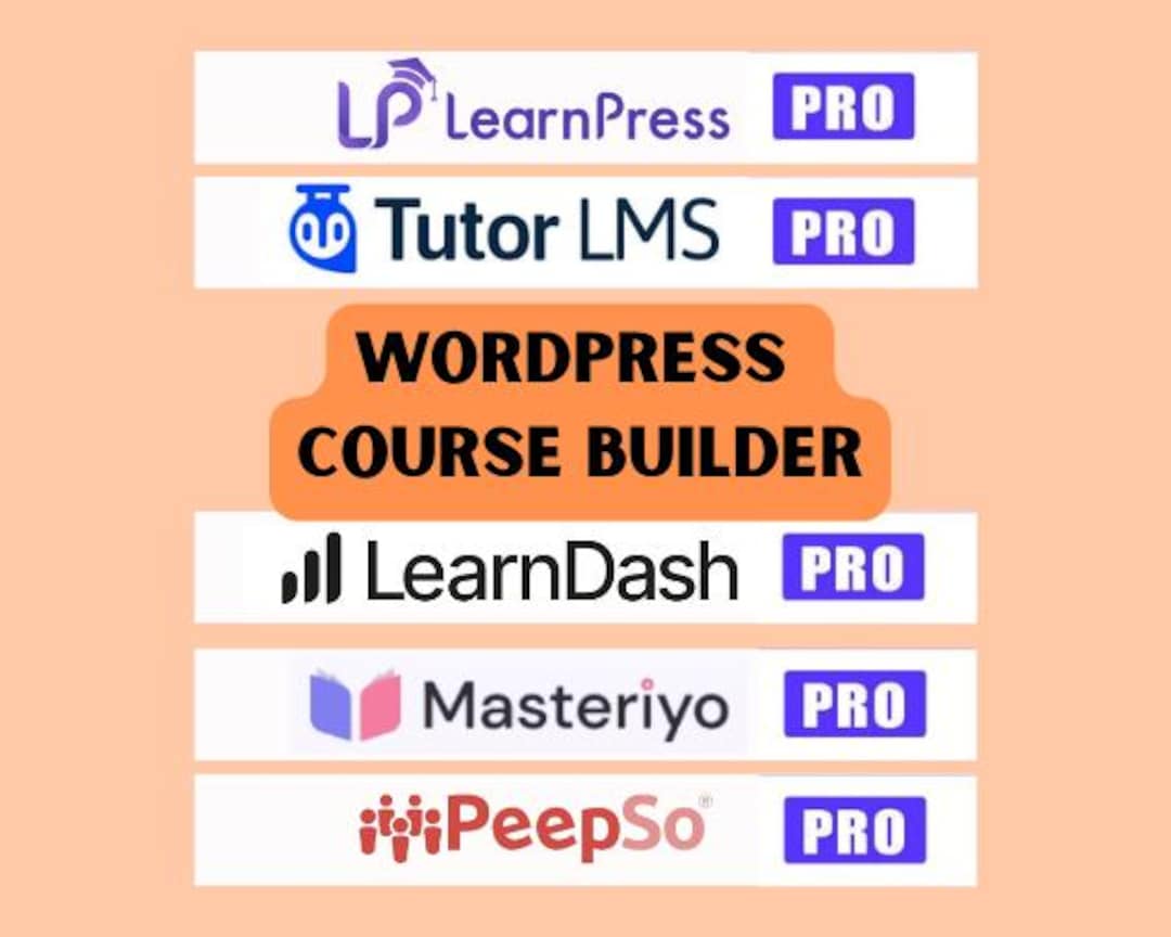 Learnpress | Tutorlms Pro + Certificate Builder | Learndash | Masteriyopro | Peepso Tutor LMS ...