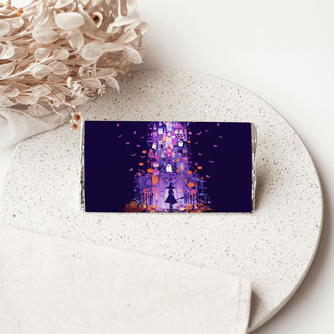 Halloween Candy Bar Wrapper – Spooky Castle, Printable Chocolate ...