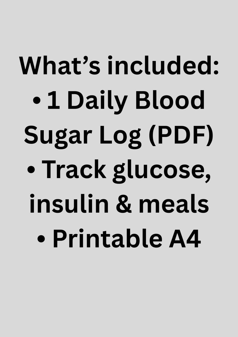 Diabetes Tracker Bundle Printable | Daily Weekly Blood Sugar Log ...