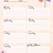 Weekly Planner Printable | Floral Watercolor Weekly Schedule | Instant ...