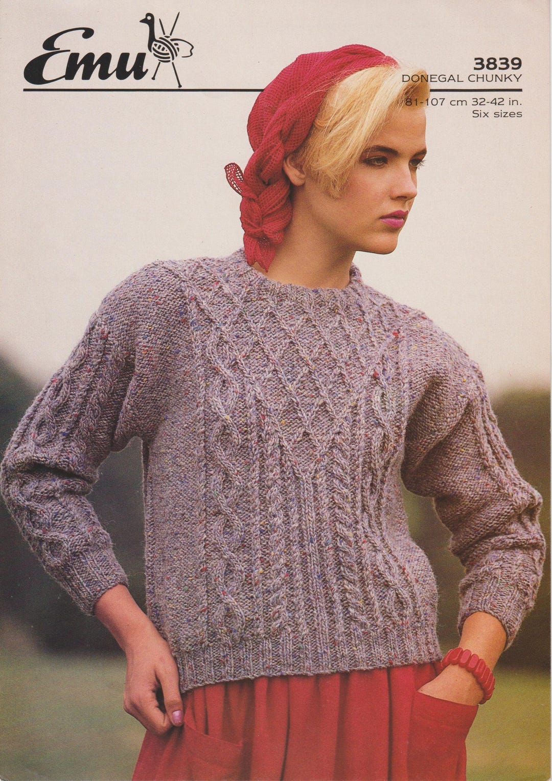 Knitting Pattern: Easy Chunky Weight Sweater, Some Cable Design EMU ...