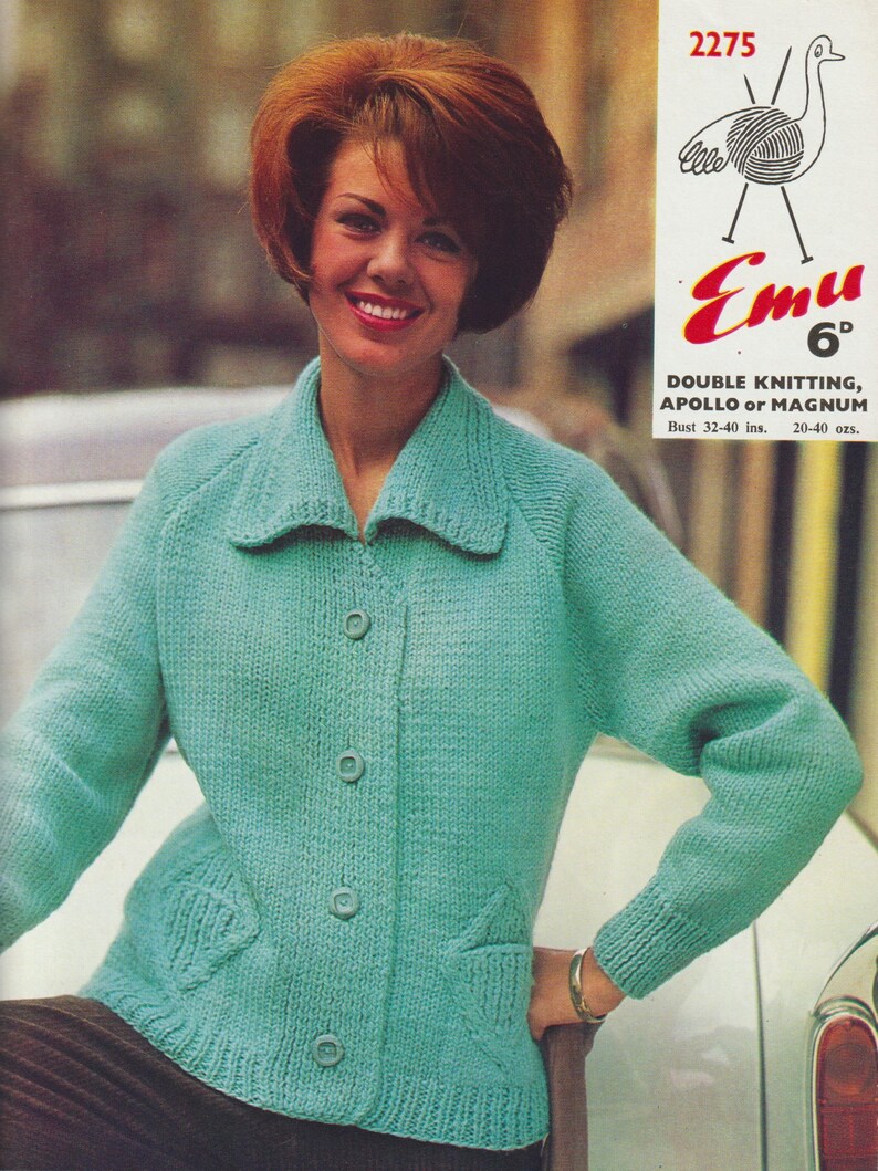 Easy Knitting Pattern: Jacket AND Cardigan EMU 2257 Download PDF - Etsy UK