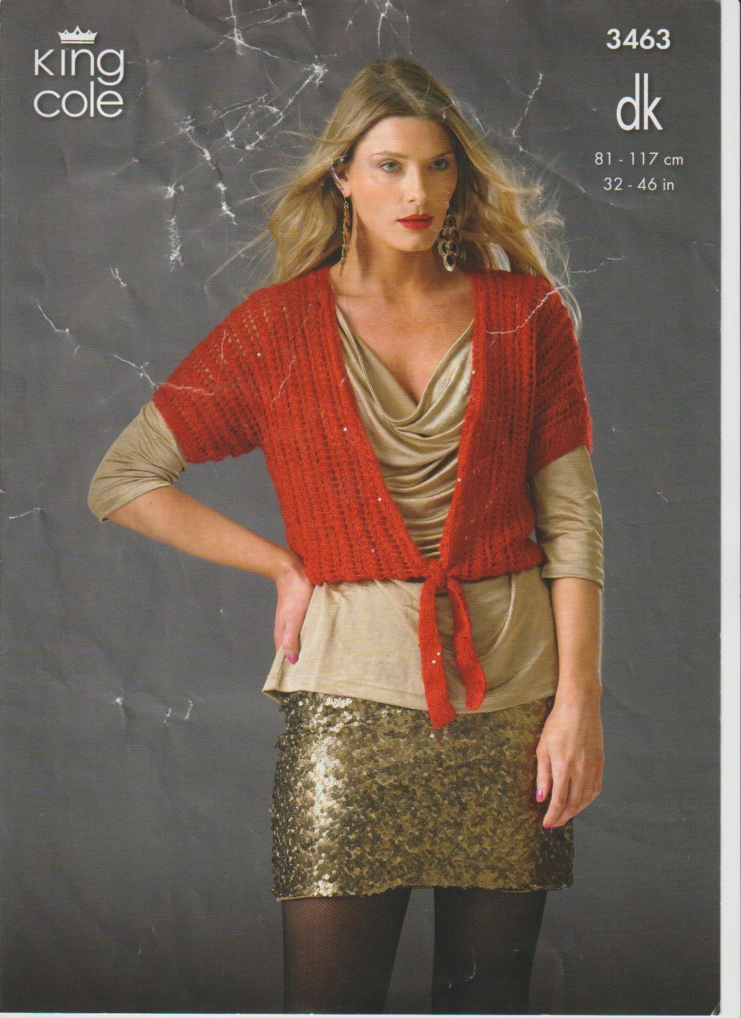 Easy Knitting Pattern for Ladies Party Shrug King Cole 3463 Reprint - Etsy