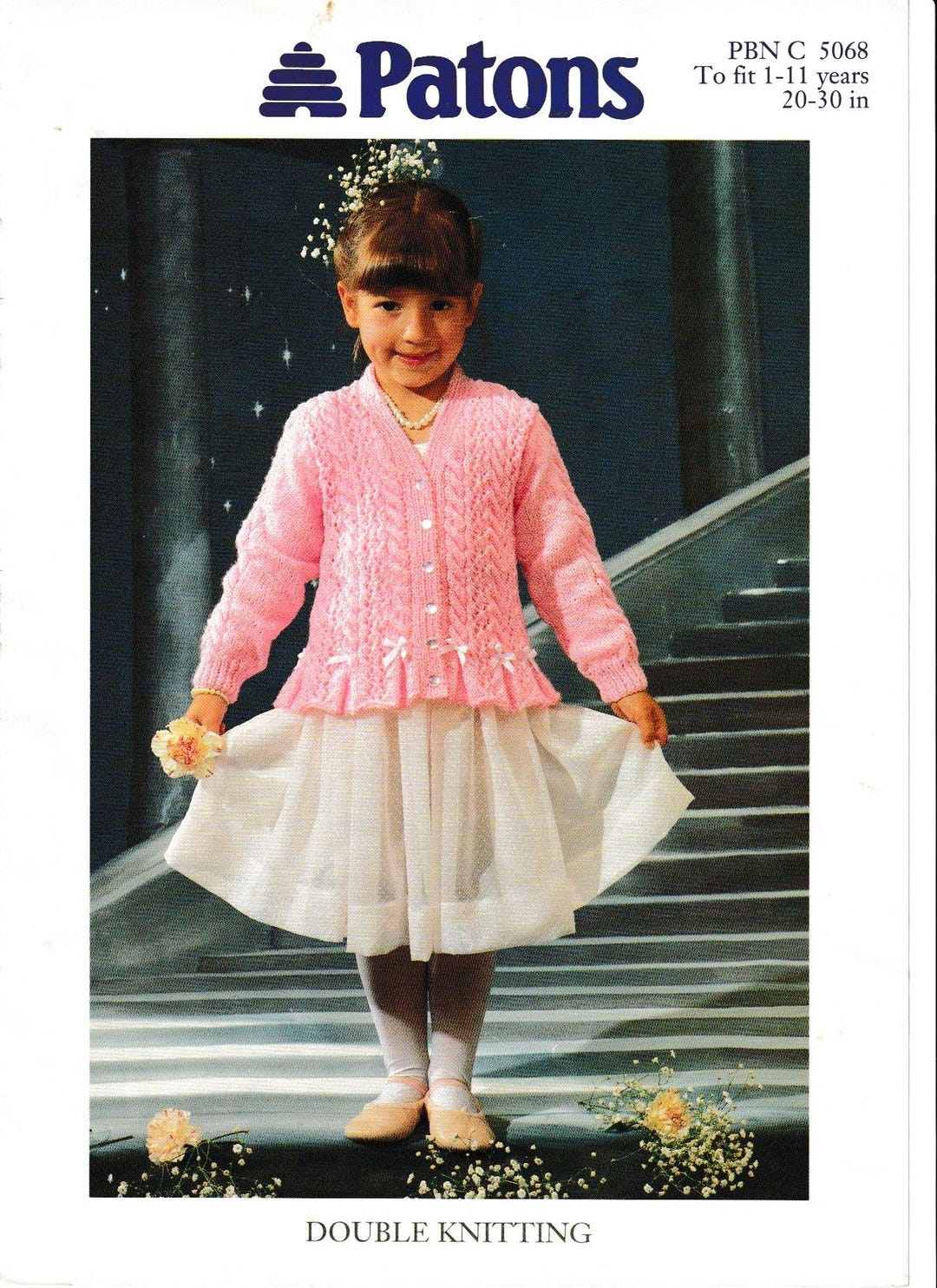 Knitted Girl's Cardigan Pattern: Patons Reprint (PDF Download) 1-12 ...