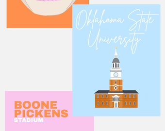 Oklahoma State University Digital Prints - Etsy