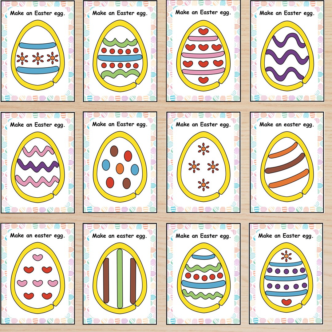 Easter Playdough Mats Printable, Easter Egg Fine Motor Activity ...
