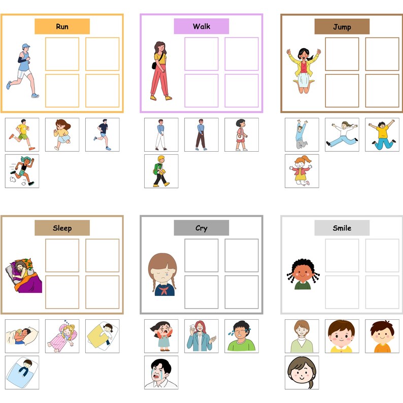 Verb Sorting Activity | Action Words Sorting Cards | Verbs Worksheets ...