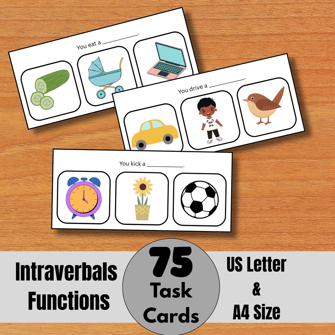 Intraverbals Functions Task Cards, Language Development, Speech Therapy ...