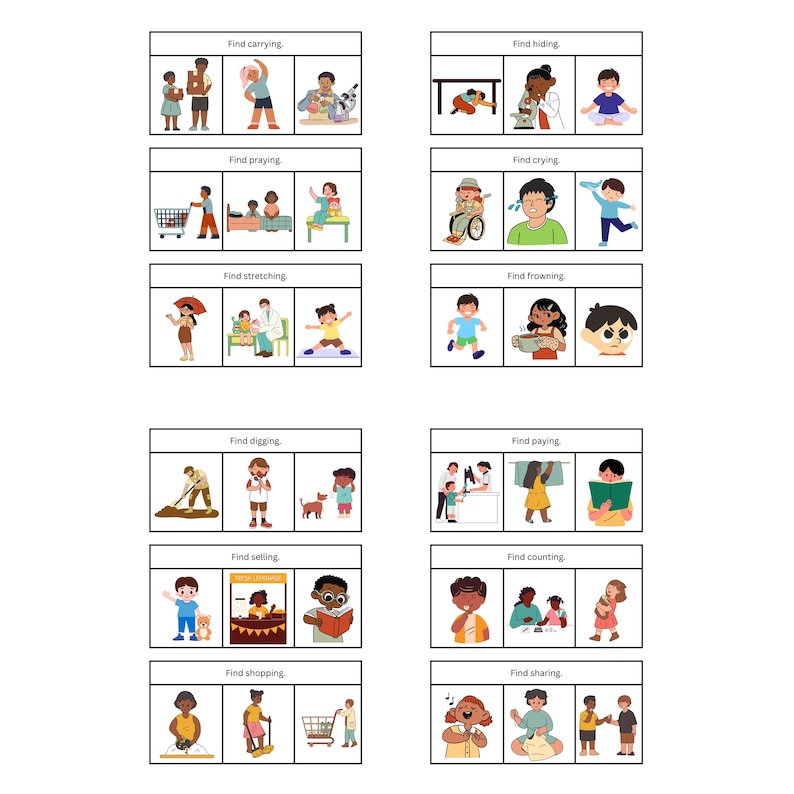 Verbs/actions Task Cards, 102 Verbs Task Cards, Speech & Language ...