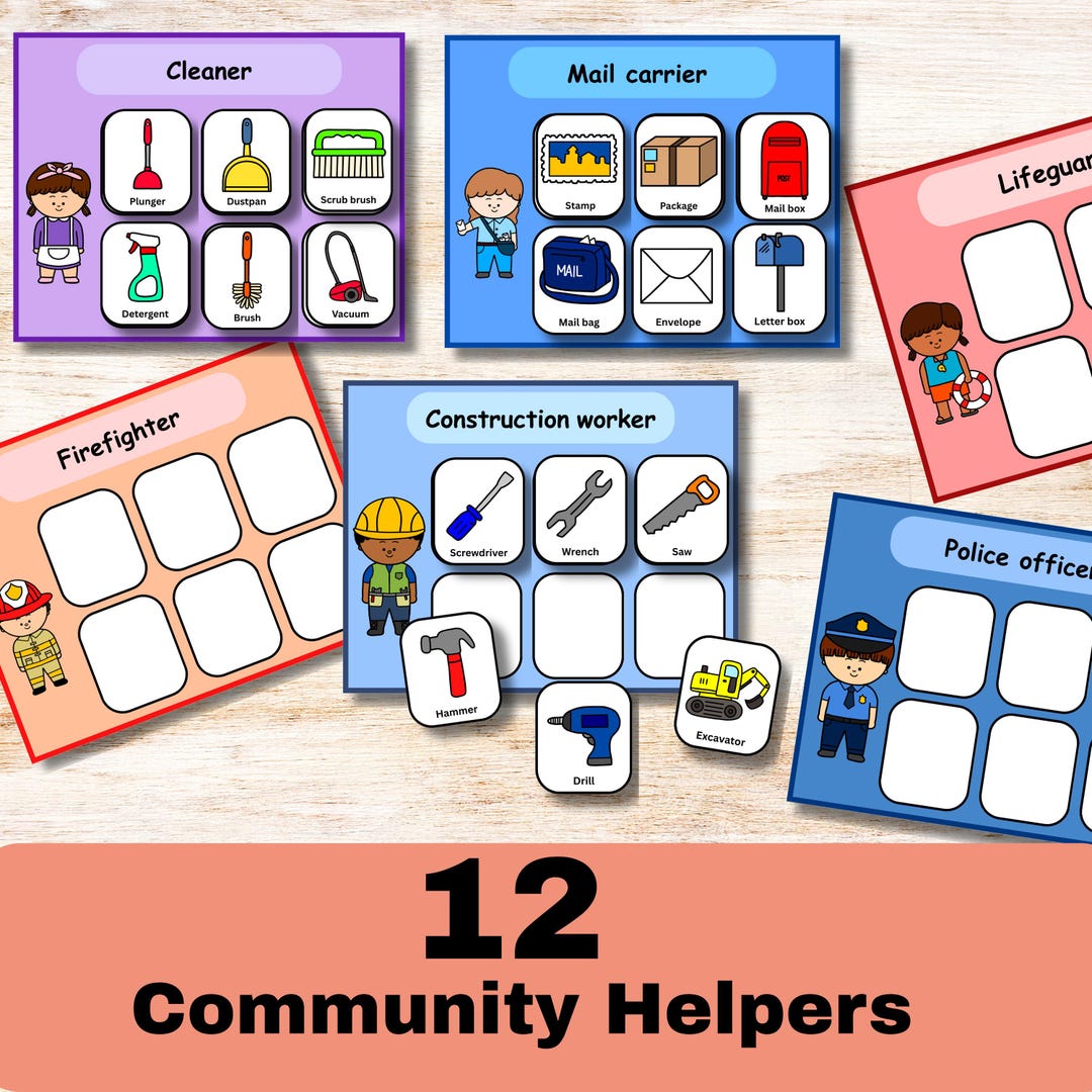 Sort Community Helpers Activity, 12 High Quality Community Workers ...