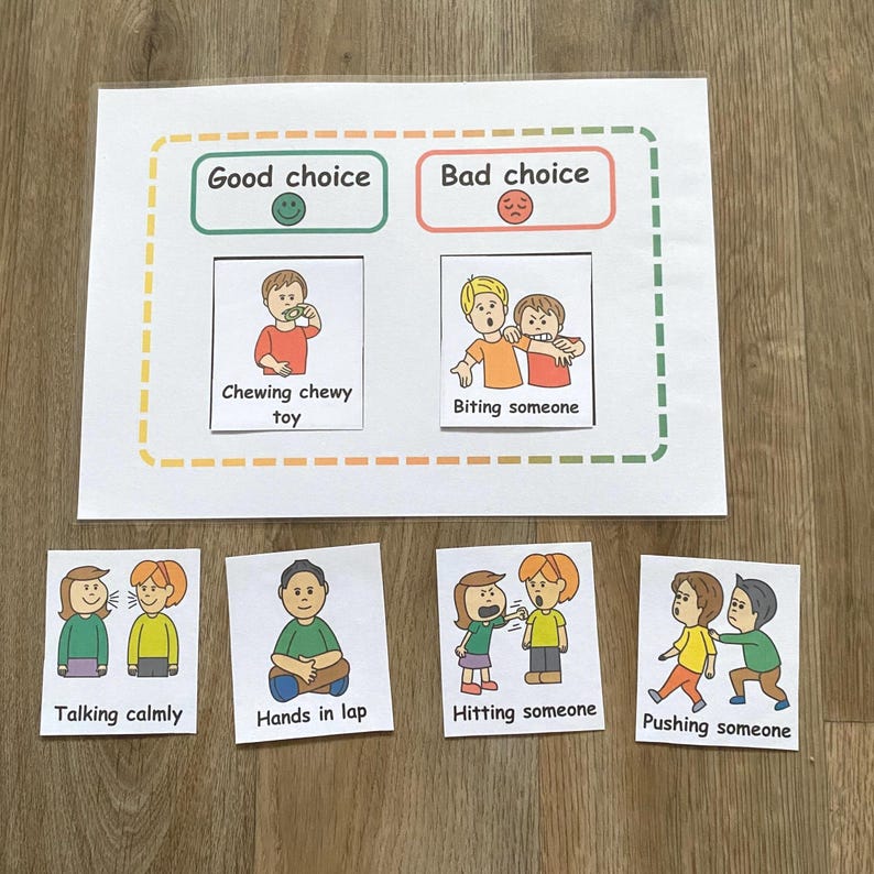 Printable Behavior Sorting Activity, Good Choice Vs Bad Choice ...