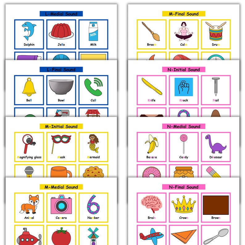 Speech Articulation Flashcards Mega Bundle, 402 Printable Speech ...