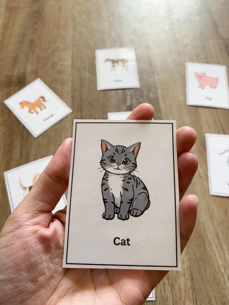 Animal Flashcards Bundle, Printable Educational Flashcards for Kids and ...