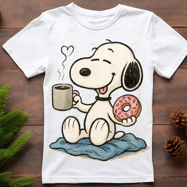 Snoopy Donut Coffee Design Peanuts Png Transparent Pdf Cmyk Svg Jpg ...