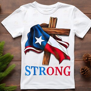 Texas Flag Cross Strong Design Svg Png Jpg Pdf 3375x3375 - Etsy