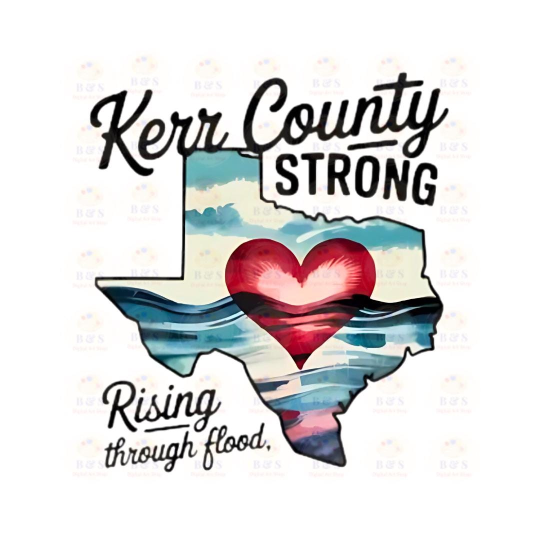 Kerr County Strong Texas Heart Svg Png Jpg Pdf 3375x3375 - Etsy
