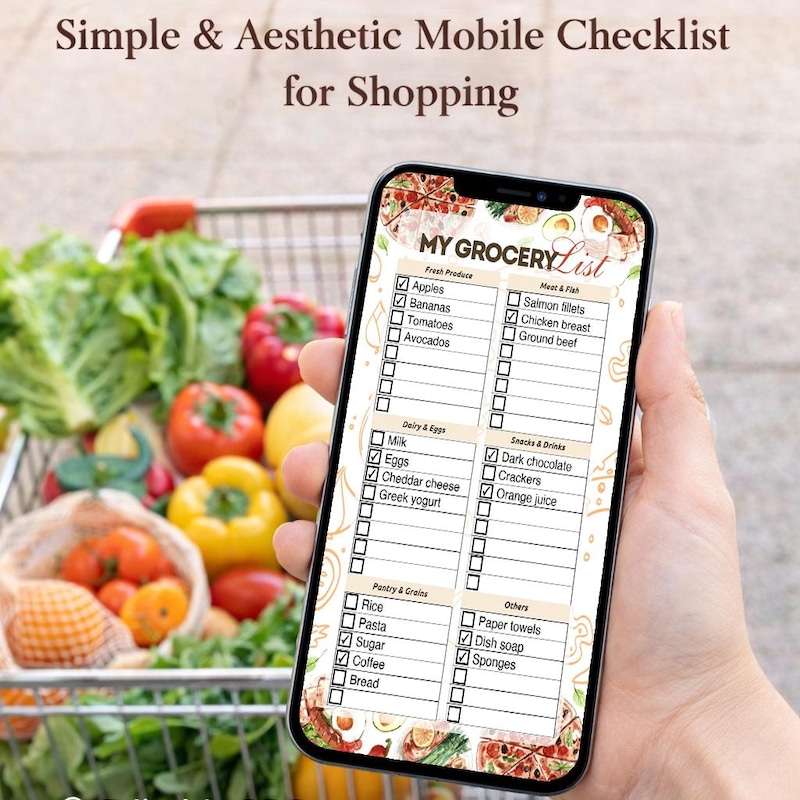 Orange Shopping List - Etsy