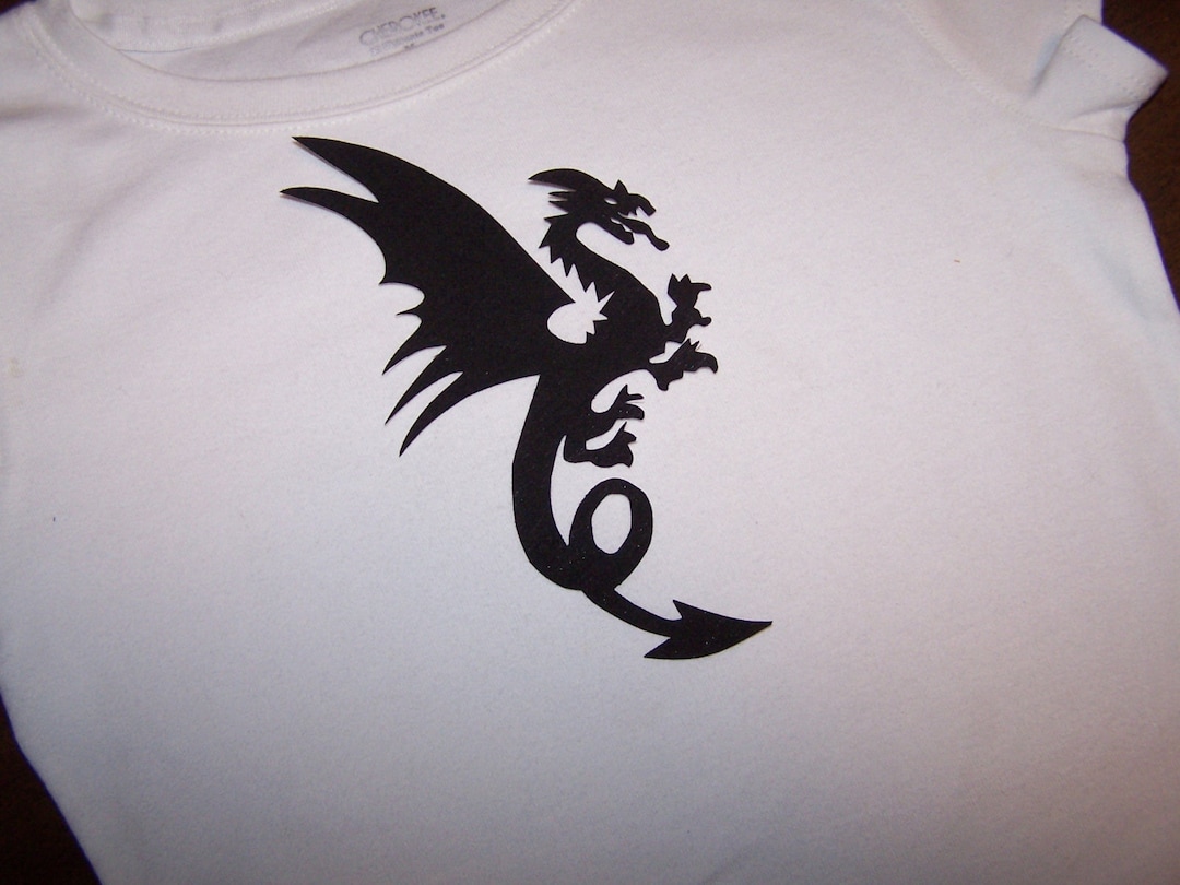 Large Black Dragon Patch Applique: Fabric Iron on Cosplay Embellishment ...