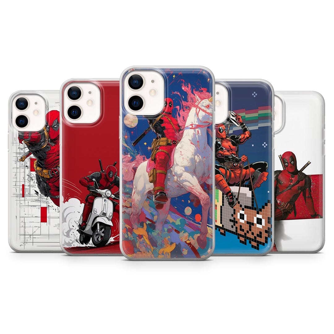 Deadpool Case Marvel Character Cover Fit for iPhone 15 Pro Max, 14 Plus ...