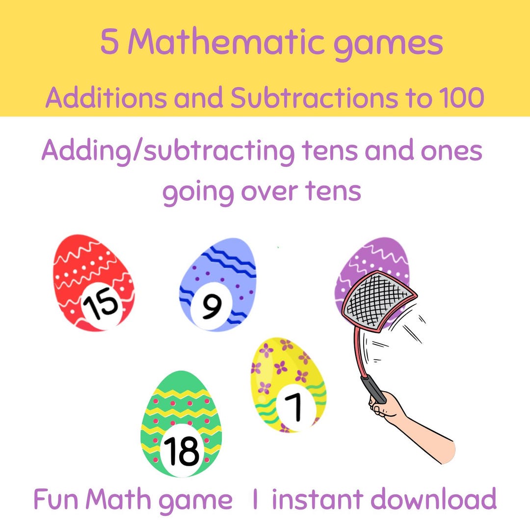 Additions and Subtractions to 100 I Mathematics Game I Adding ...
