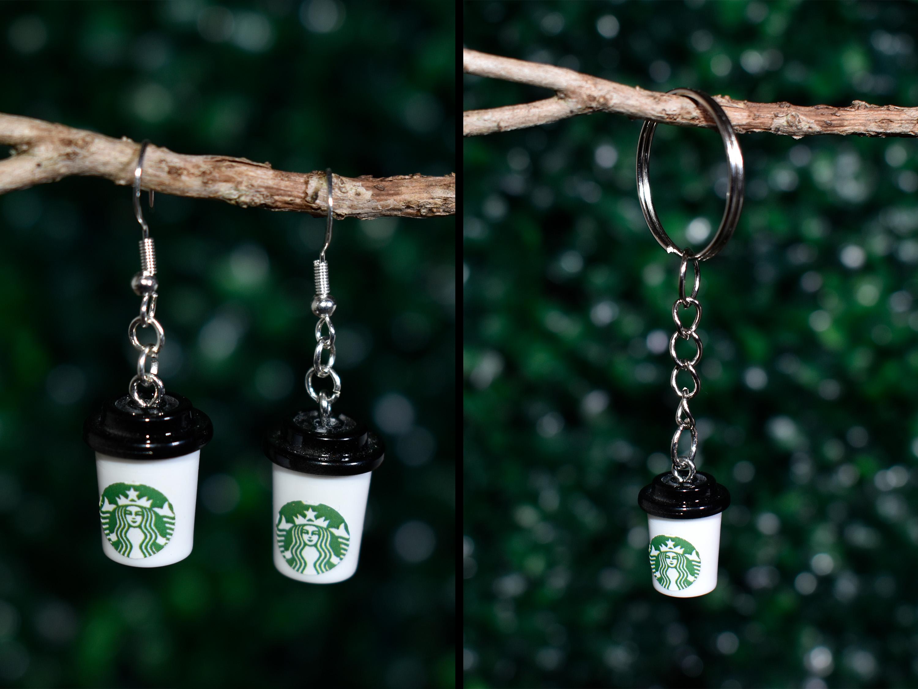 Coca-cola, Pepsi, Sprite, Starbucks Earrings & Keyrings! Silly Soft ...