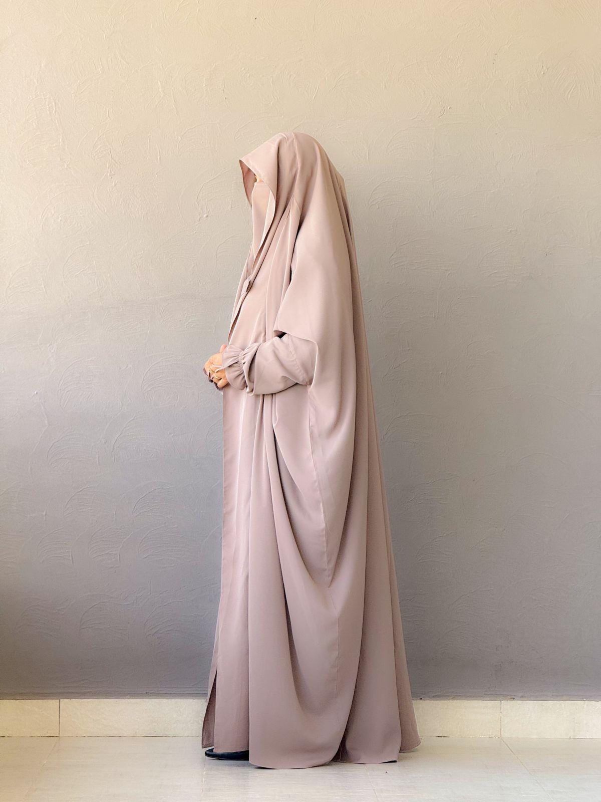 Teal Blue Saudi Jilbab Abaya: Full Coverage Nada Fabric Burqa - Etsy