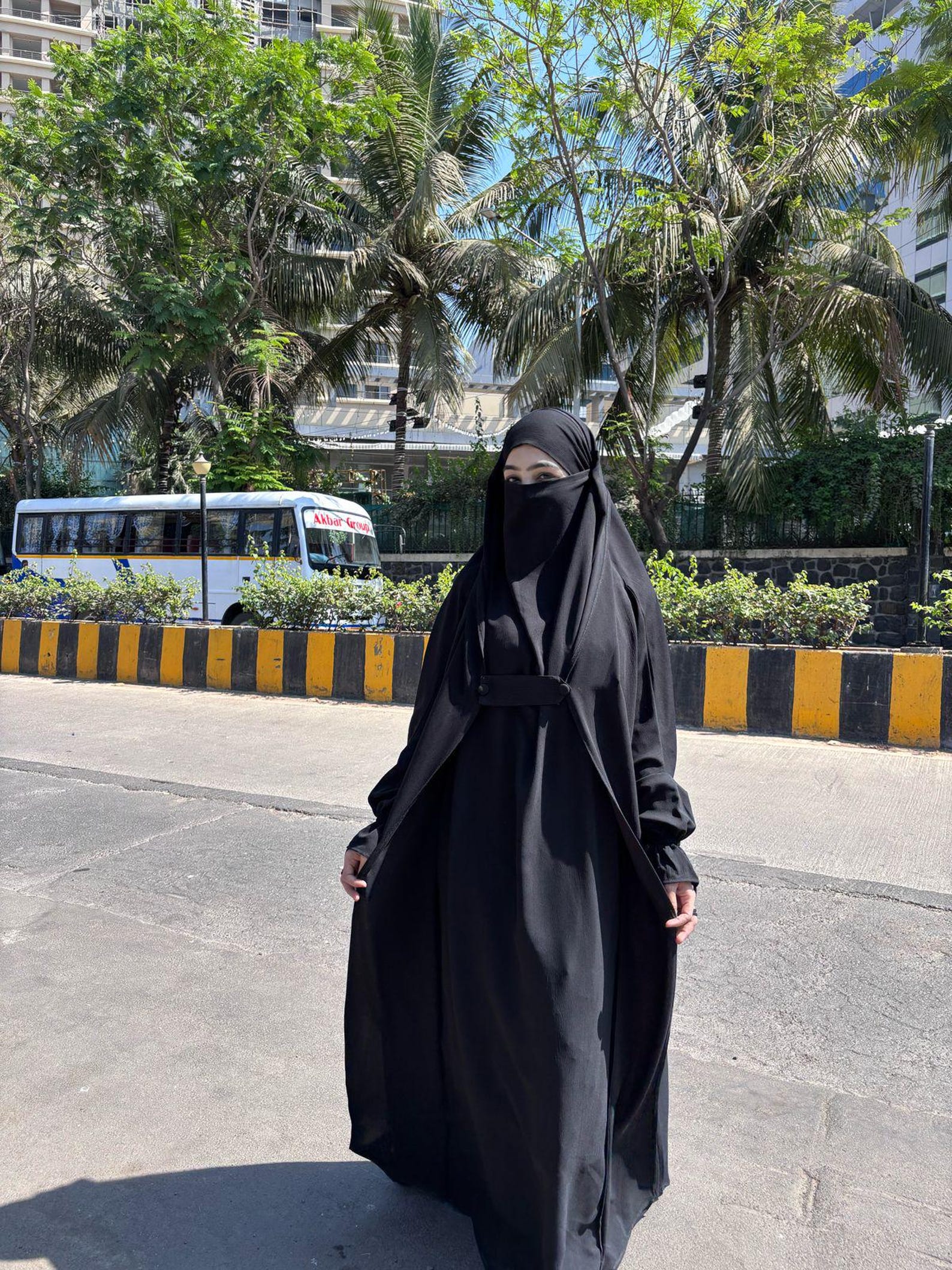 Full Cover Black Nada Fabric Jilbab Abaya: Saudi Style Burqa - Etsy