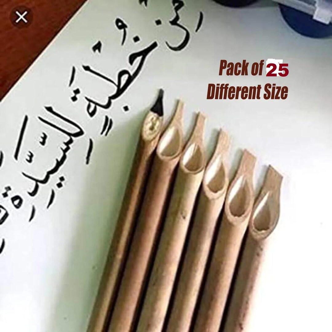 Calligraphy Qalams: Bamboo Pens for Arabic & Urdu Khatati - 25 Pcs - Etsy