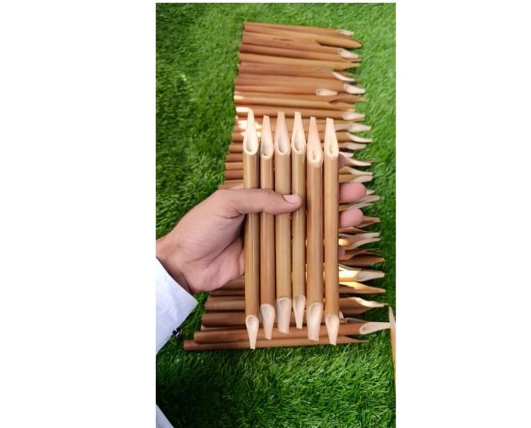 6 Pcs Double Sided Calligraphy Qalams: Bamboo Reed Pens for Arabic ...