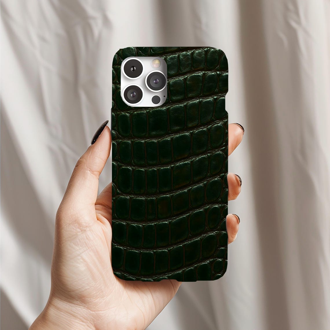 Alligator Print Phone Case, Animal Print Aesthetic Tough Phone Case ...