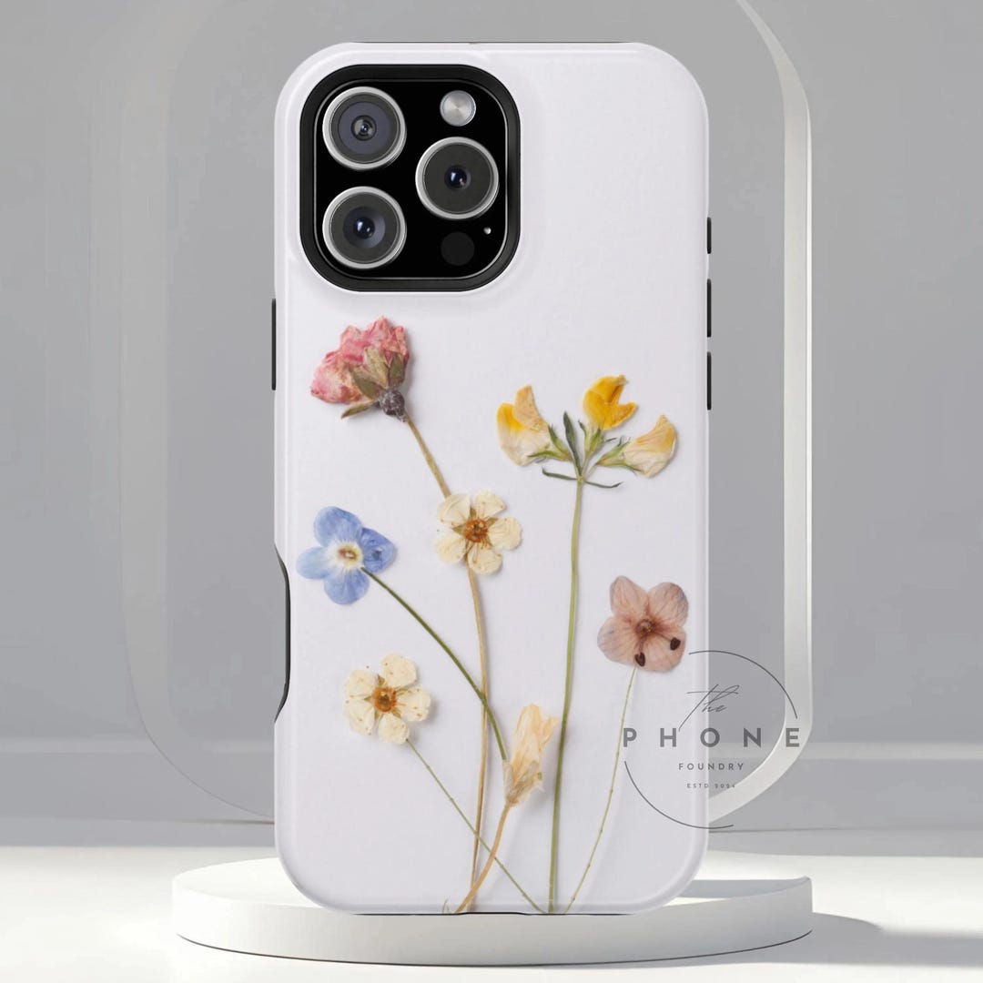 Cottagecore Wildflower Slim Phone Case, Hand Drawn Floral Art Design ...