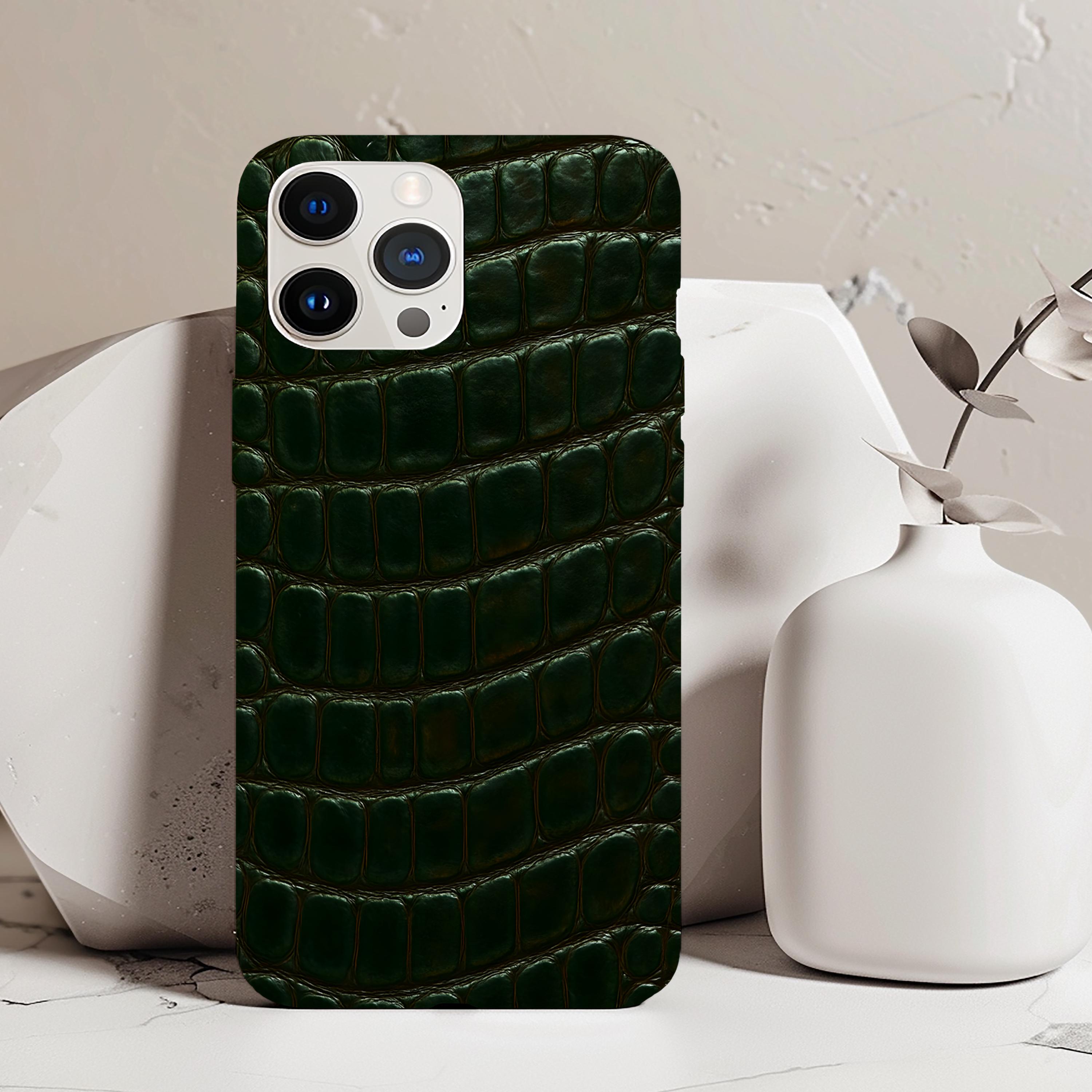 Alligator Print Phone Case, Animal Print Aesthetic Tough Phone Case ...