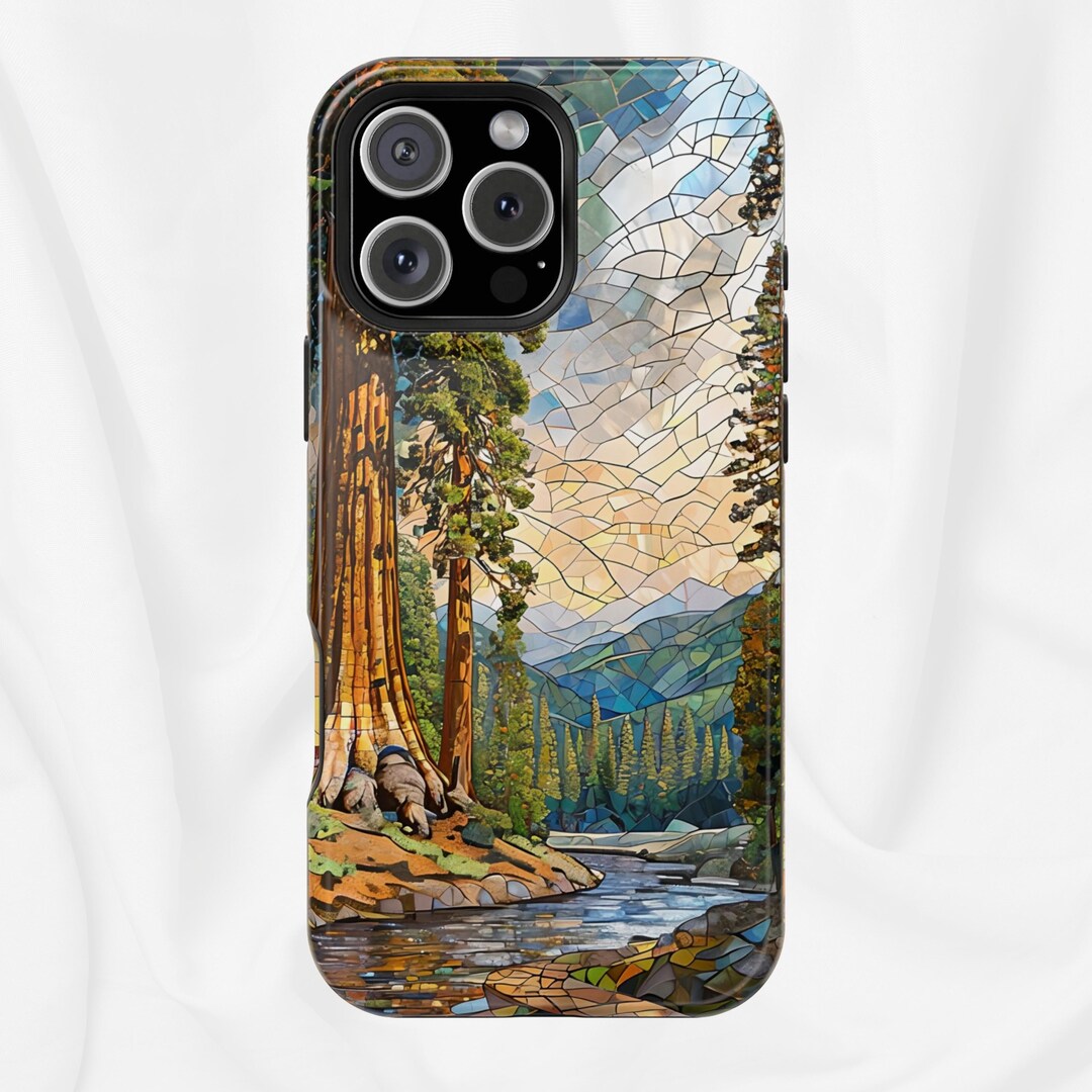 Sequoia National Park Magnetic Phone Case, Mosaic Giant Tree Phone Case ...