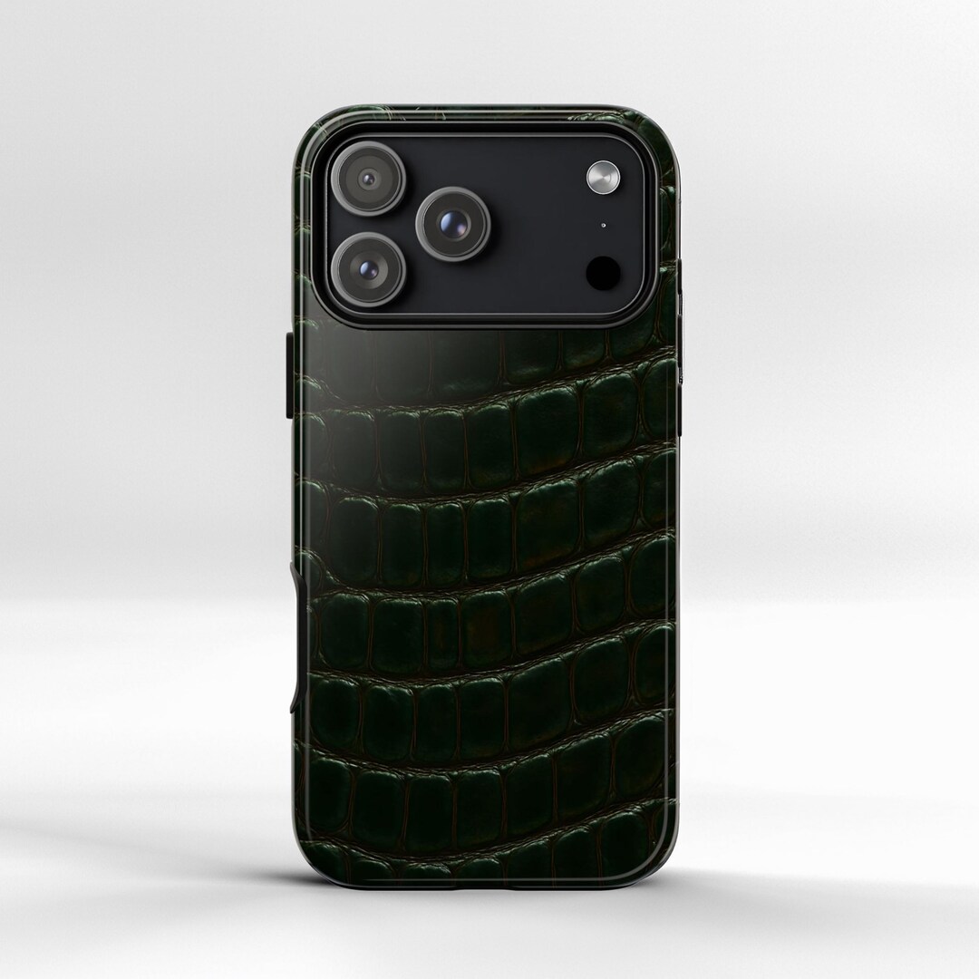 Alligator Print Phone Case, Animal Print Aesthetic Tough Phone Case ...