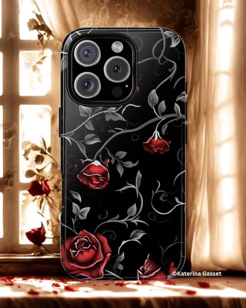 Mystical Red Roses Tough Phone Case - Compatible With Iphone, Samsung ...