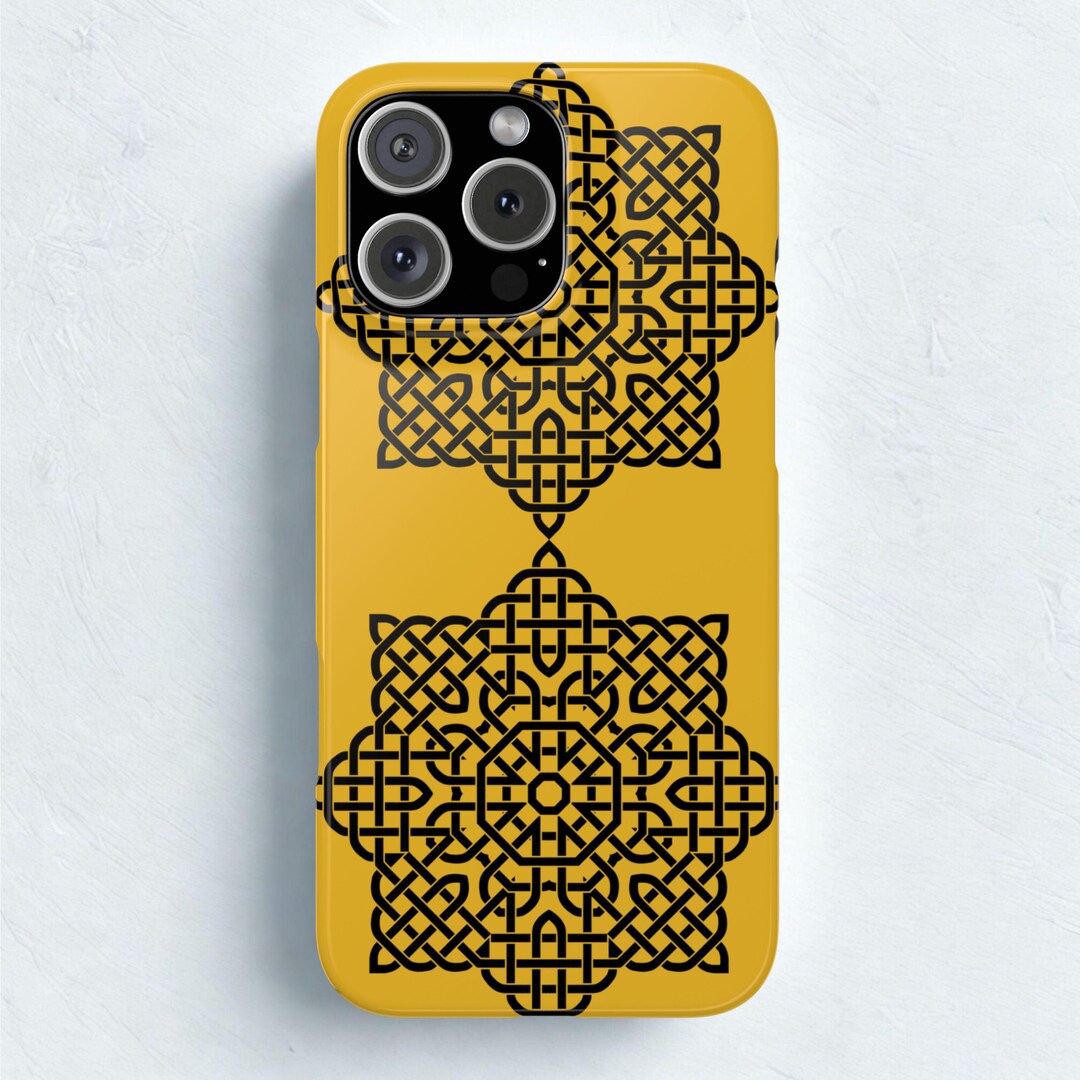 Celtic Knot Gold and Black, Slim Phone Case, Irish Heritage Design ...