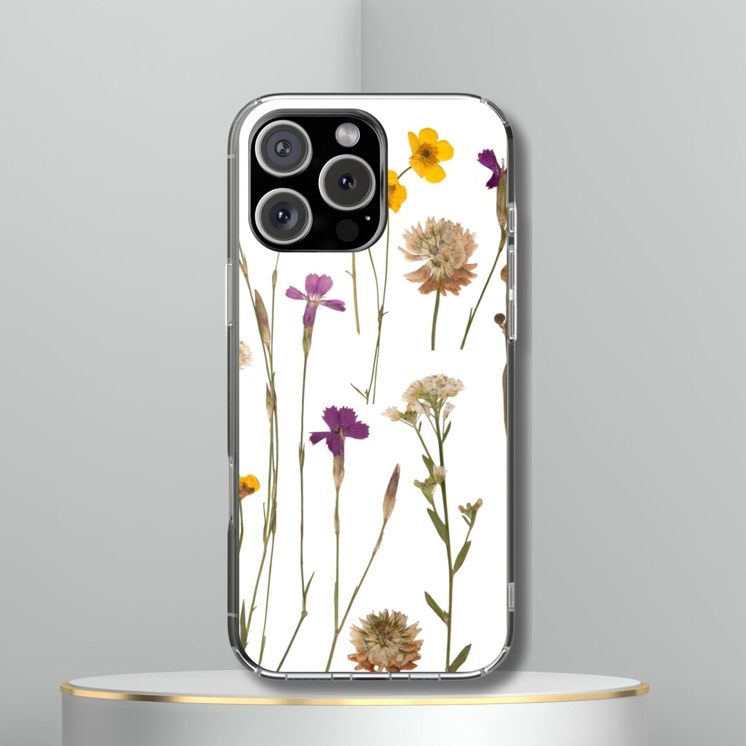 Cottagecore Wildflower Tough Phone Case, Hand-drawn Floral Art Design ...