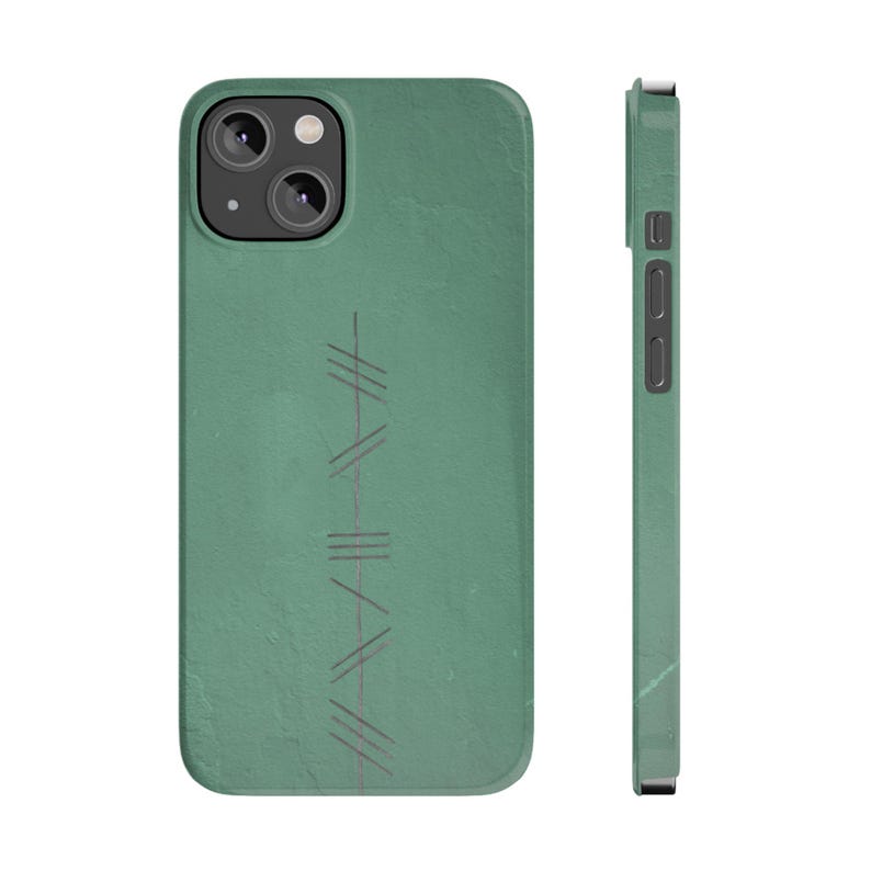 Irish Ogham Script Slim Phone Case, Ancient Celtic Green Design ...