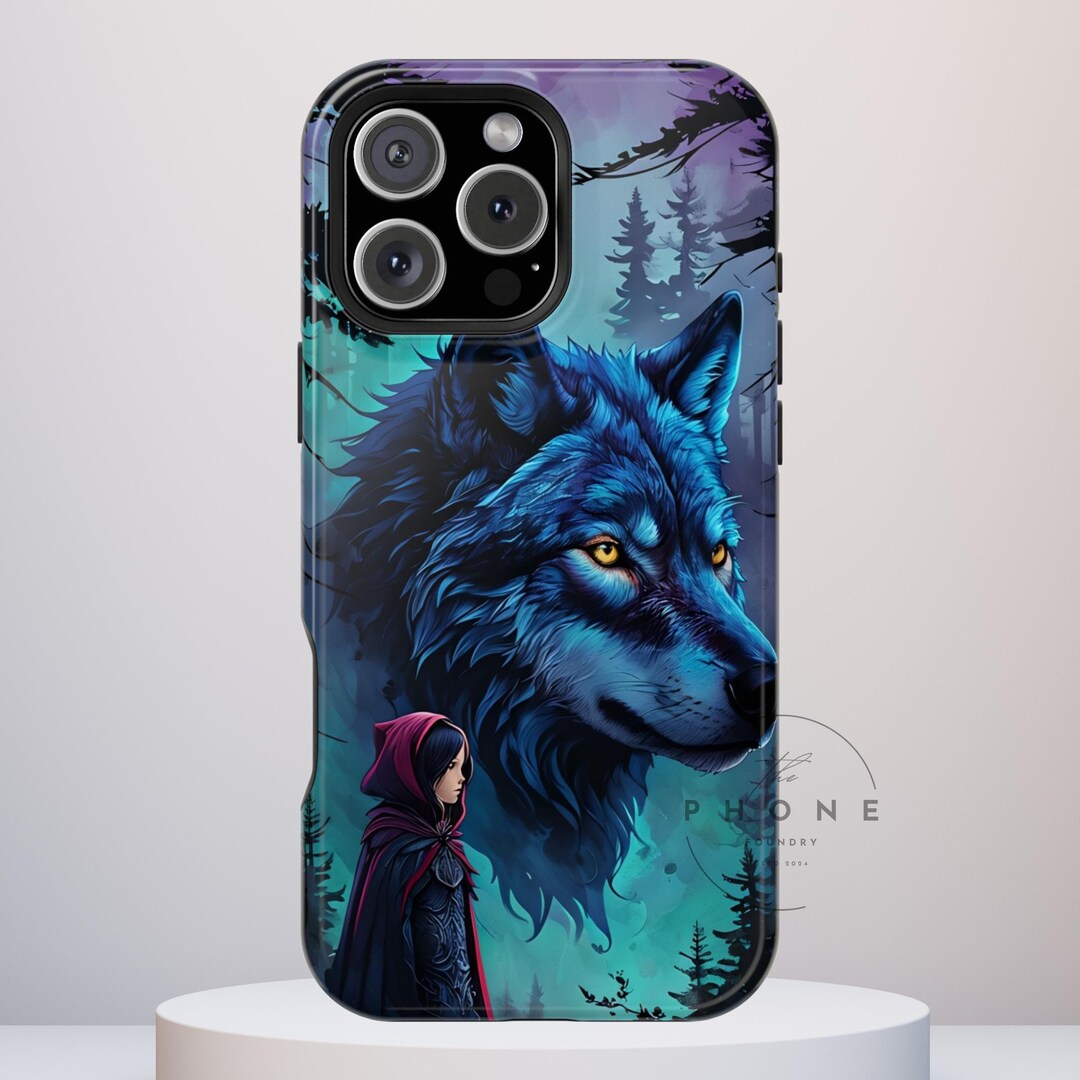 Little Red Riding Hood Wolf Tough Phone Case, Dark Fairytale Halloween ...