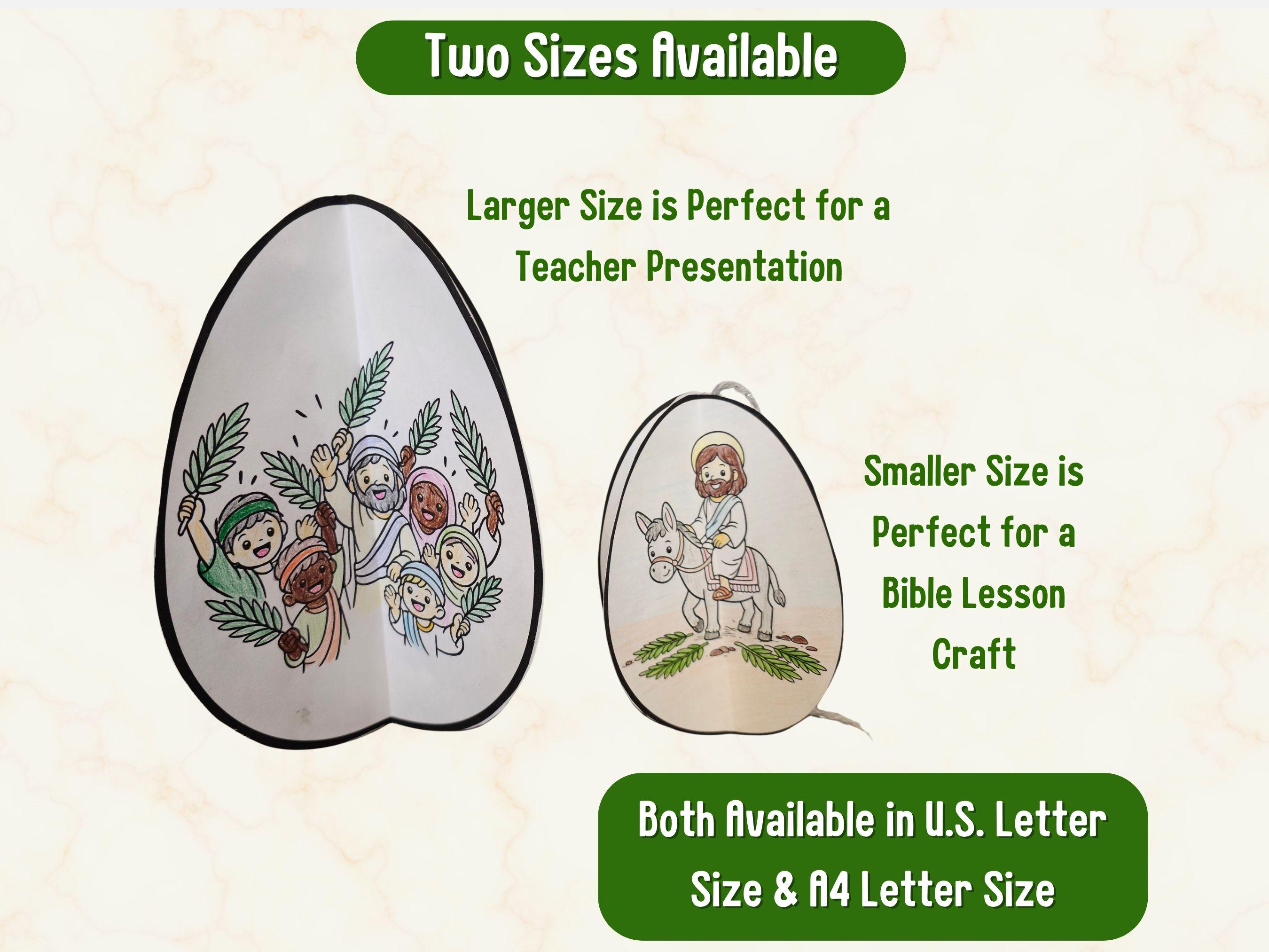 Palm Sunday Craft, Easter Story 3D Egg Craft for Kids, Palm Sunday ...