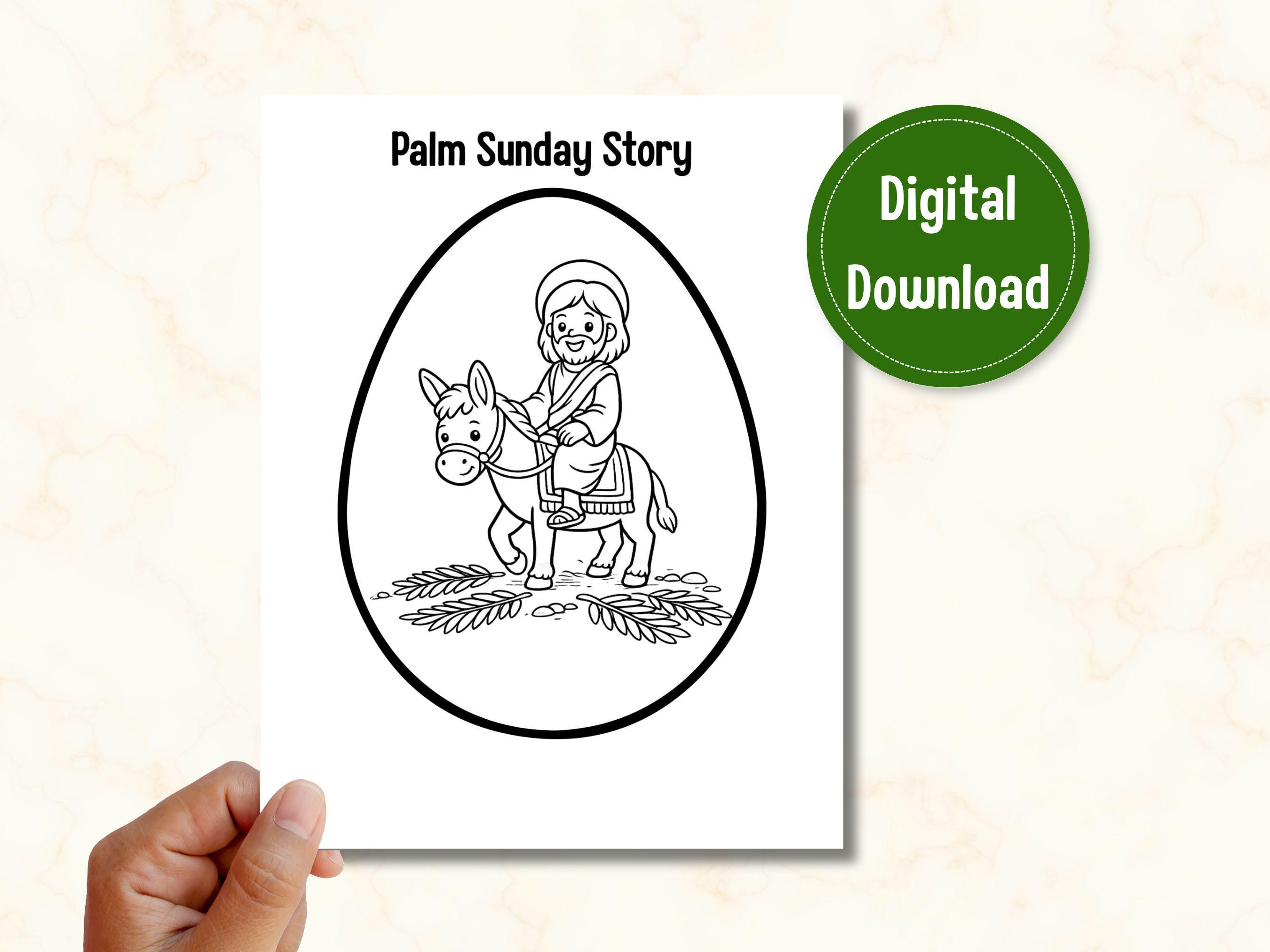 Palm Sunday Craft, Easter Story 3D Egg Craft for Kids, Palm Sunday ...