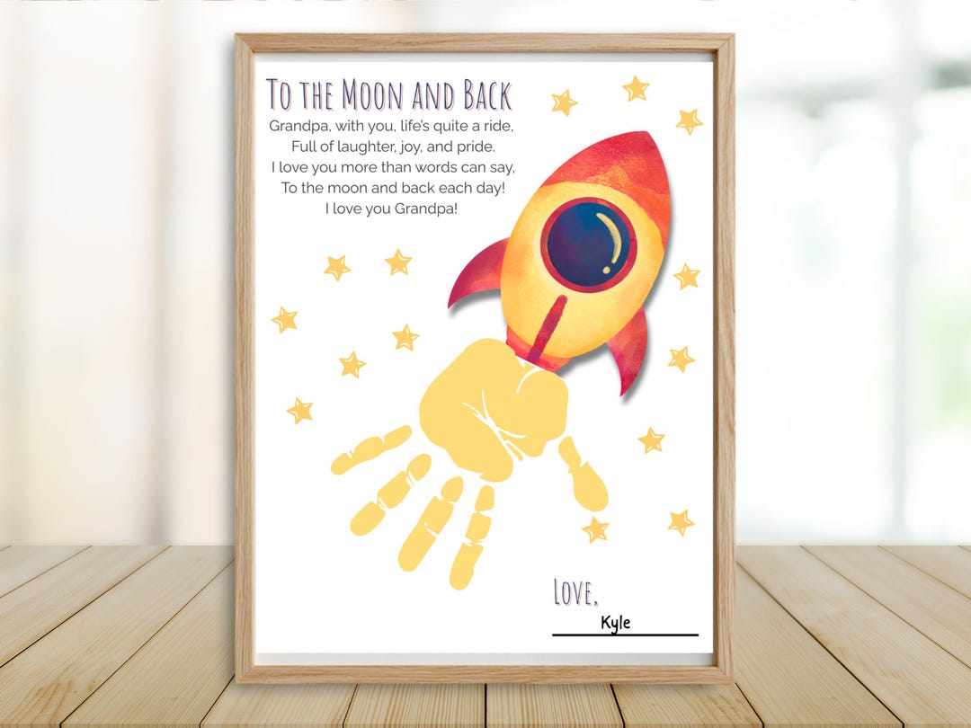 Grandpa Handprint Art, Grandparent’s Day Handprint Printable, Father’s ...