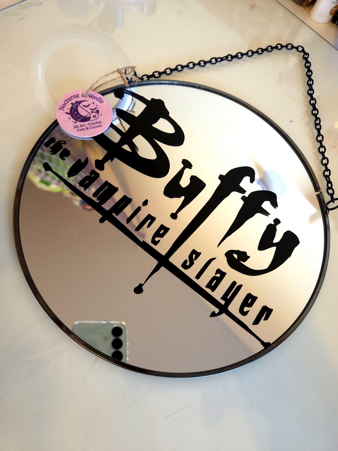 Buffy the Vampire Slayer Inspired Hanging Decorative Mirror With Chain ...