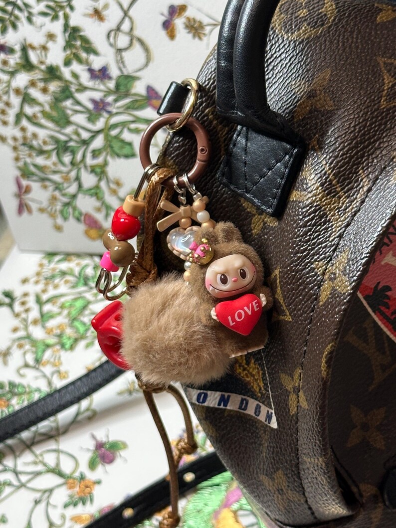Key Chain / Bag Charm With Heart - Oneonhandmade - Etsy UK