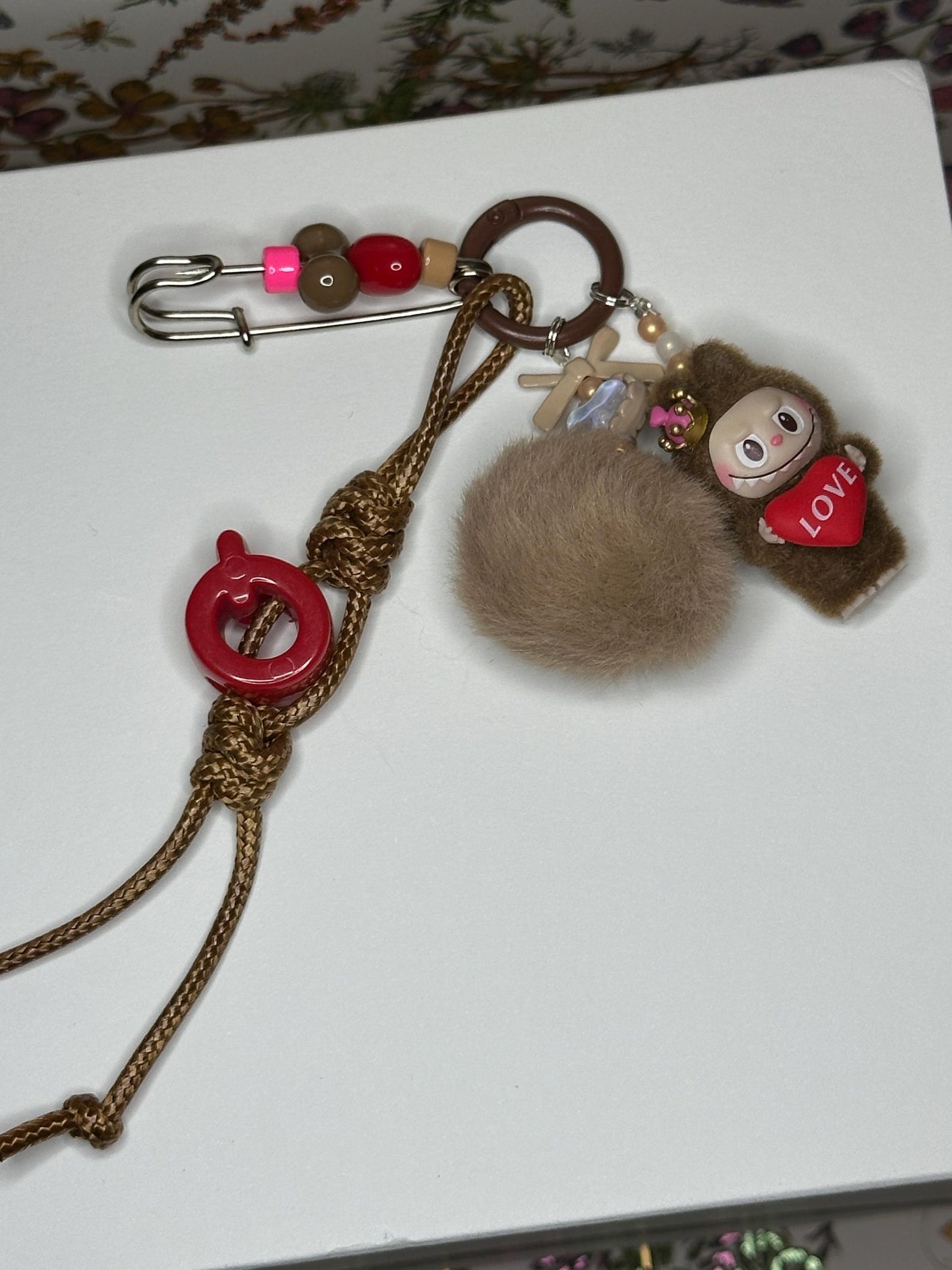 Key Chain / Bag Charm With Heart - Oneonhandmade - Etsy UK