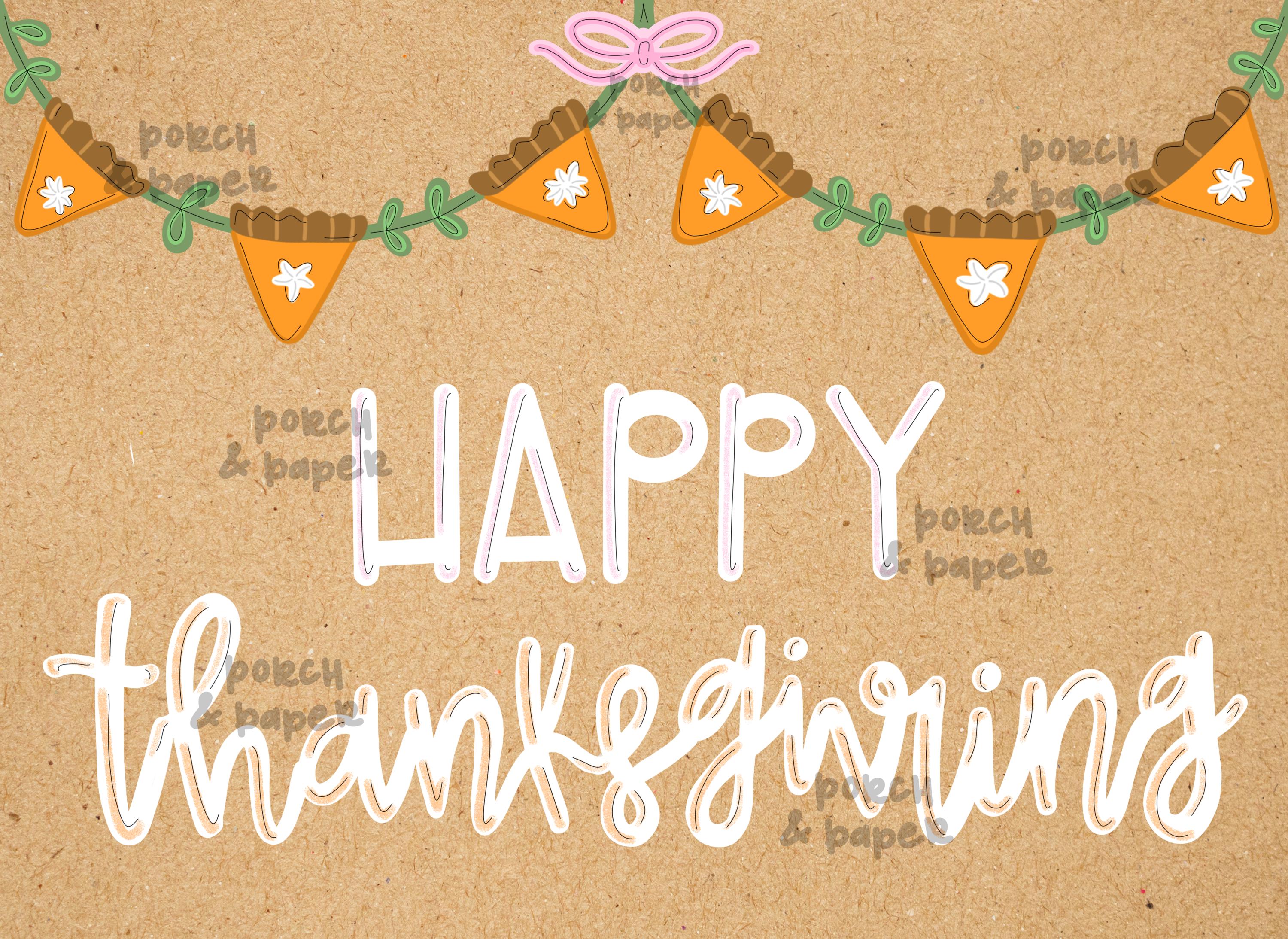 DIGITAL BANNER FILE - Happy Thanksgiving Painted Banner - Etsy