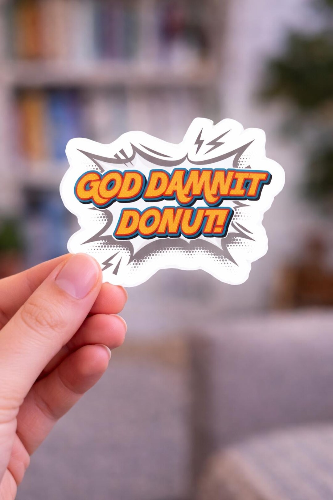 God Damnit Donut Kiss-cut Vinyl Decal | Pop Art Comic Litrpg Sticker - Etsy