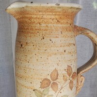 Rowe Pottery Works Vintage 8.5" Tall DECORATIVE STONEWARE VASE With ...